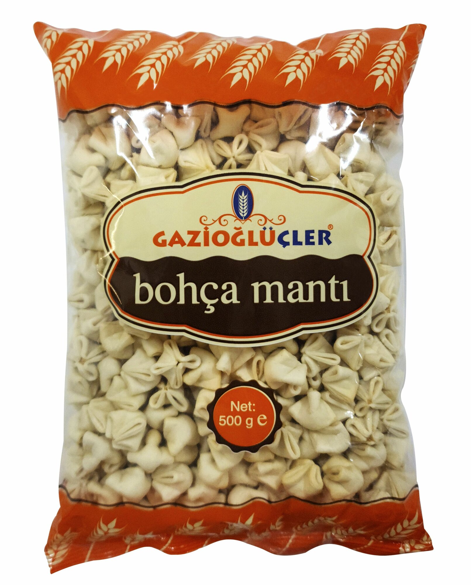 Турецкие традиционные вегетарианские мини манты/равиоли (с соевым мясом), "Gazioglucler", Bohca Manti, 500гр. (Сушеный продукт)