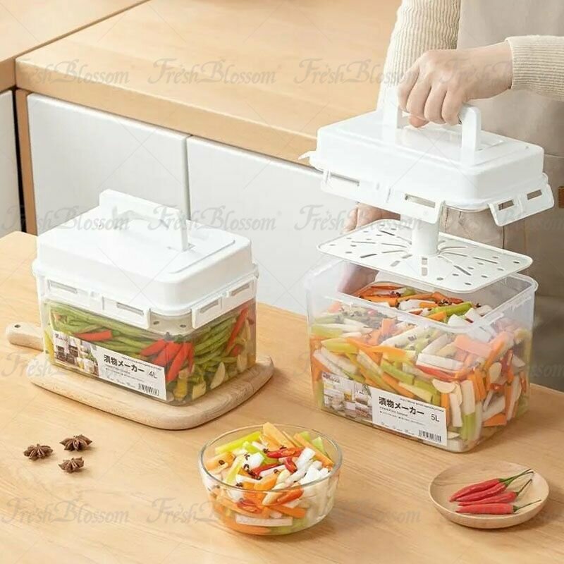 Кадка для засолки, Полипропилен, 4 л, диаметр 23.5 см