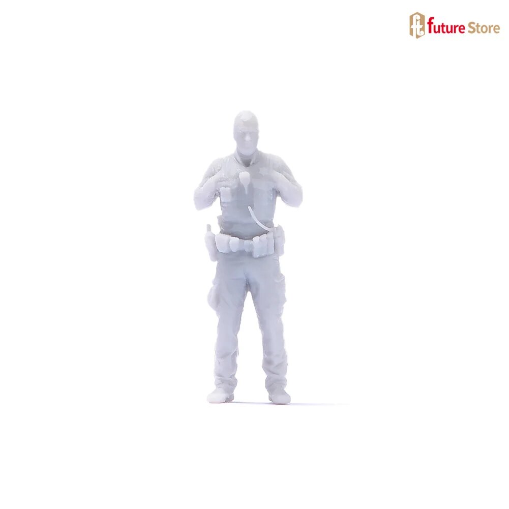 Миниатюрные фигурки полиции и бандитов MAK 1/87-1/18 Белый, Unpainted D, 1 87