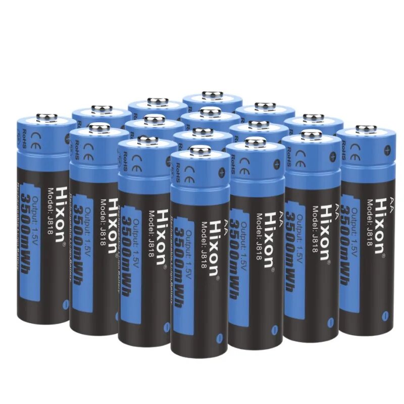 Hixon 3500 мВтч AA перезаряжаемая батарея, набор с зарядным устройством 4 слотов 16pc battery