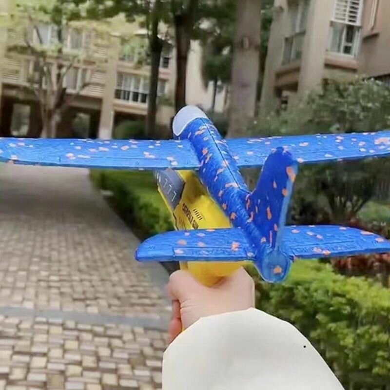 Самолет-катапульта, метательный, для детей от 18 лет, синий/белый