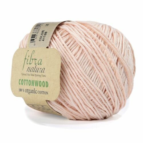 Пряжа Fibra Natura Cottonwood 41138 светлый персик (50г/105м, упаковка 5 мотков)
