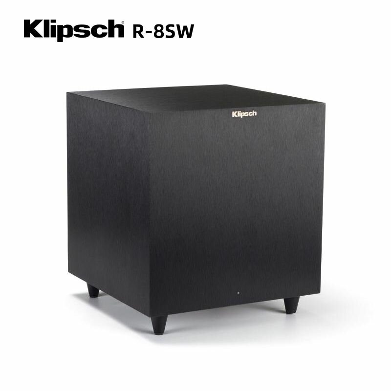 Активный аудиофильский сабвуфер Klipsch RSW, 8-дюймовый сабвуфер, высокая мощность 150 Вт, черный