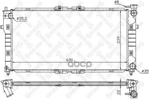 Радиатор системы охлаждения! mazda 626/mx-6 1.8i-2.0i 91> Stellox арт. 1025033-sx