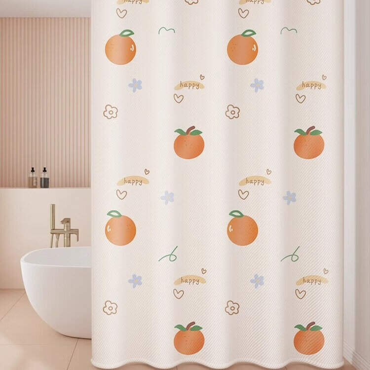 MUYA bathroom shower curtain waterproof cloth bath toilet screen curtain punch-free thick mildew-proof partition shower curtain