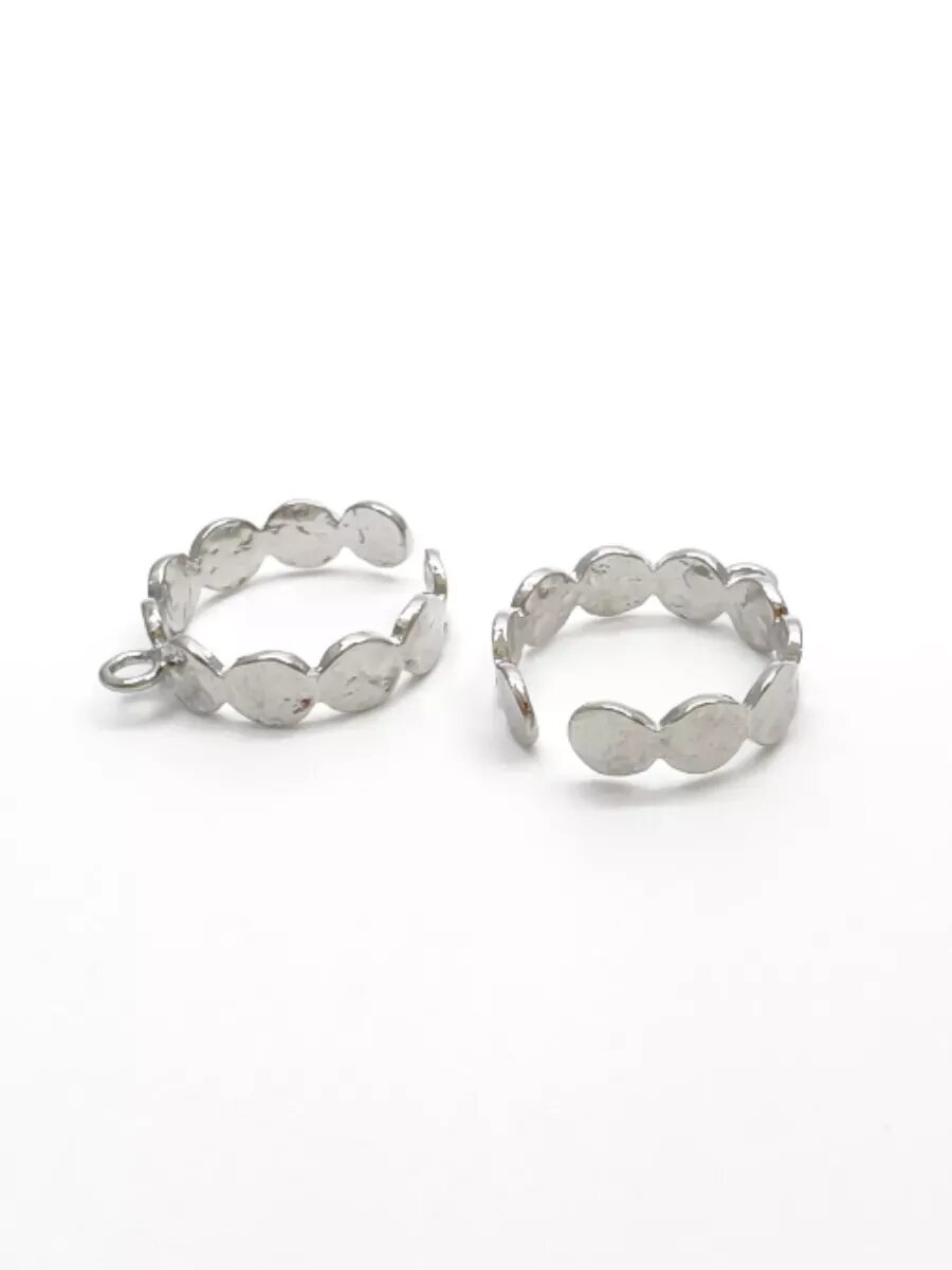 8295/2 Фигурная основа для кольца мятая фактура 2 шт премиум