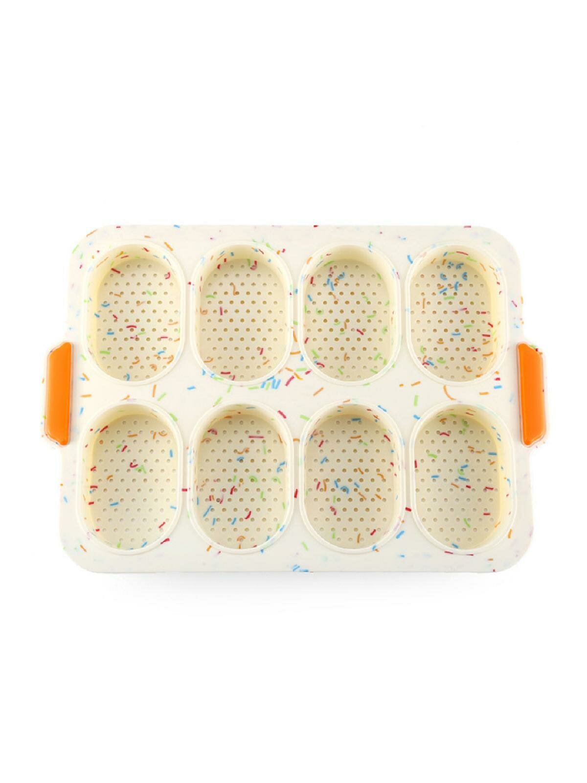 Силиконовая форма на 8 ячеек для выпечки булочек, хлеба, шоколадного мусса и украшения тортов