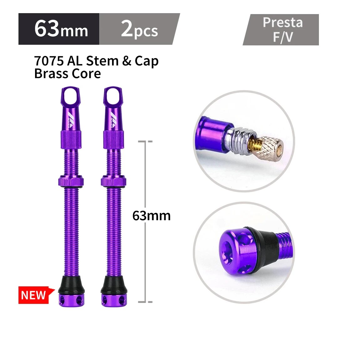 MANA Клапаны Presta для бескамерных велосипедов
