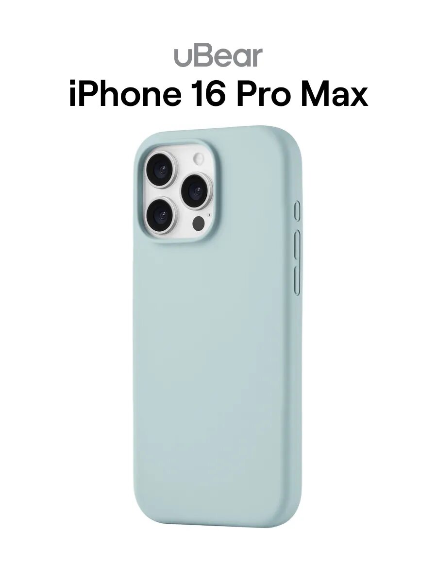 Чехол на iPhone 16 Pro Max uBear Touch Mag Case софт-тач, магнитный, мята / чехол на айфон 16 про макс