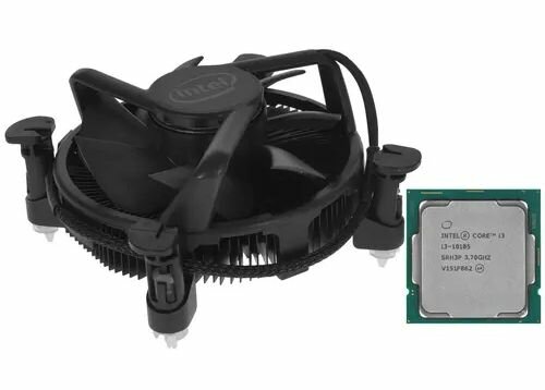 Процессор Intel Core i3-10105 (BX8070110105) BOX - LGA 1200, 4 x 3.7 ГГц, L2 - 1 МБ, L3 - 6 МБ, 2 х DDR4-2666 МГц, Intel UHD Graphics 630, TDP 65 Вт, кулер