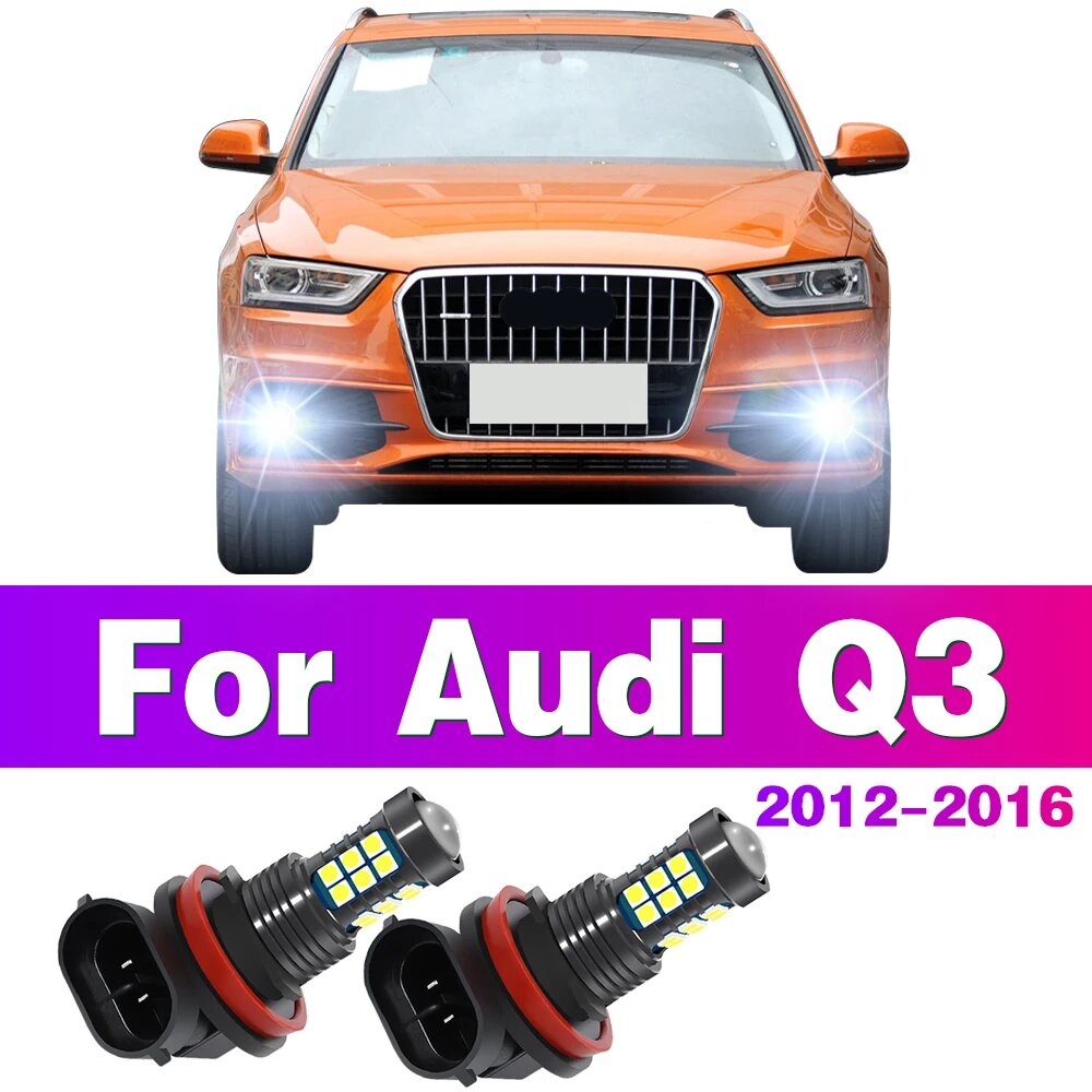 2 шт, автомобильные передние противотуманные лампы для AUDI Q3 8U 2012 - 2016 2013 2014 2015, автомобильные аксессуары