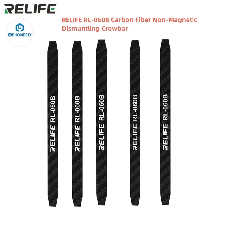 RELIFE RL-060B углеродное волокно немагнитный демонтаж лом компоненты телефона ЖК-экран открытие задней крышки инструменты для разборки