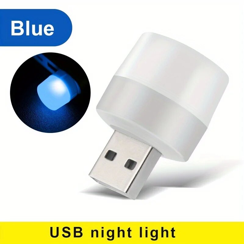 USB LED Лампа для Чтения 5-в-1 с Защитой для Глаз Голубой, Blue