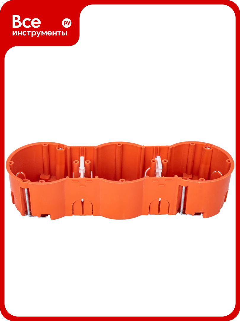 Монтажная коробка Bylectrica при скрытой разводке евростандарт для гипсокартона, 207x66x47,4 мм, КЕ-505