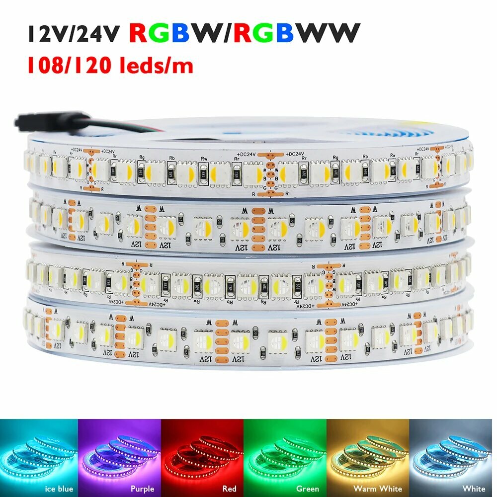 RAZEND RGBW RGBWW Светодиодная лента 5 м RGBWW 4 in 1, 24V 60LED