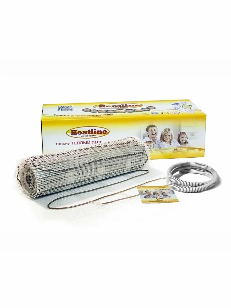HEATLINE Теплый пол нагревательный мат HL- 375-2,5 одножильный, 375 Вт, 2,5 м2