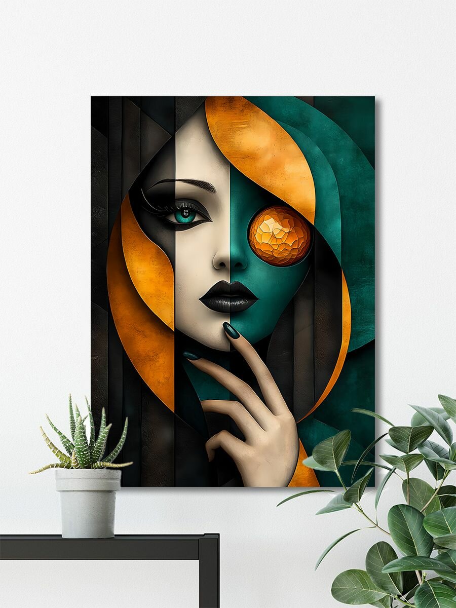 Абстракция / портрет, картина интерьер, картина 30х40 см.