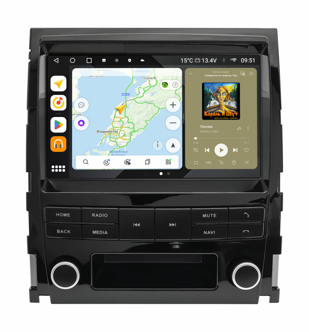 Магнитола Cadillac Escalade 2007 - 2013 / 9 дюймов, 4/64GB, 8 ядер, DSP, 4G, Android 10 / Wide Media