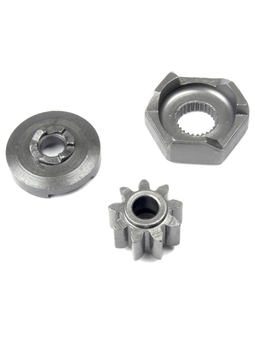 Привод кикстартера + храповик + звездочка (комплект)