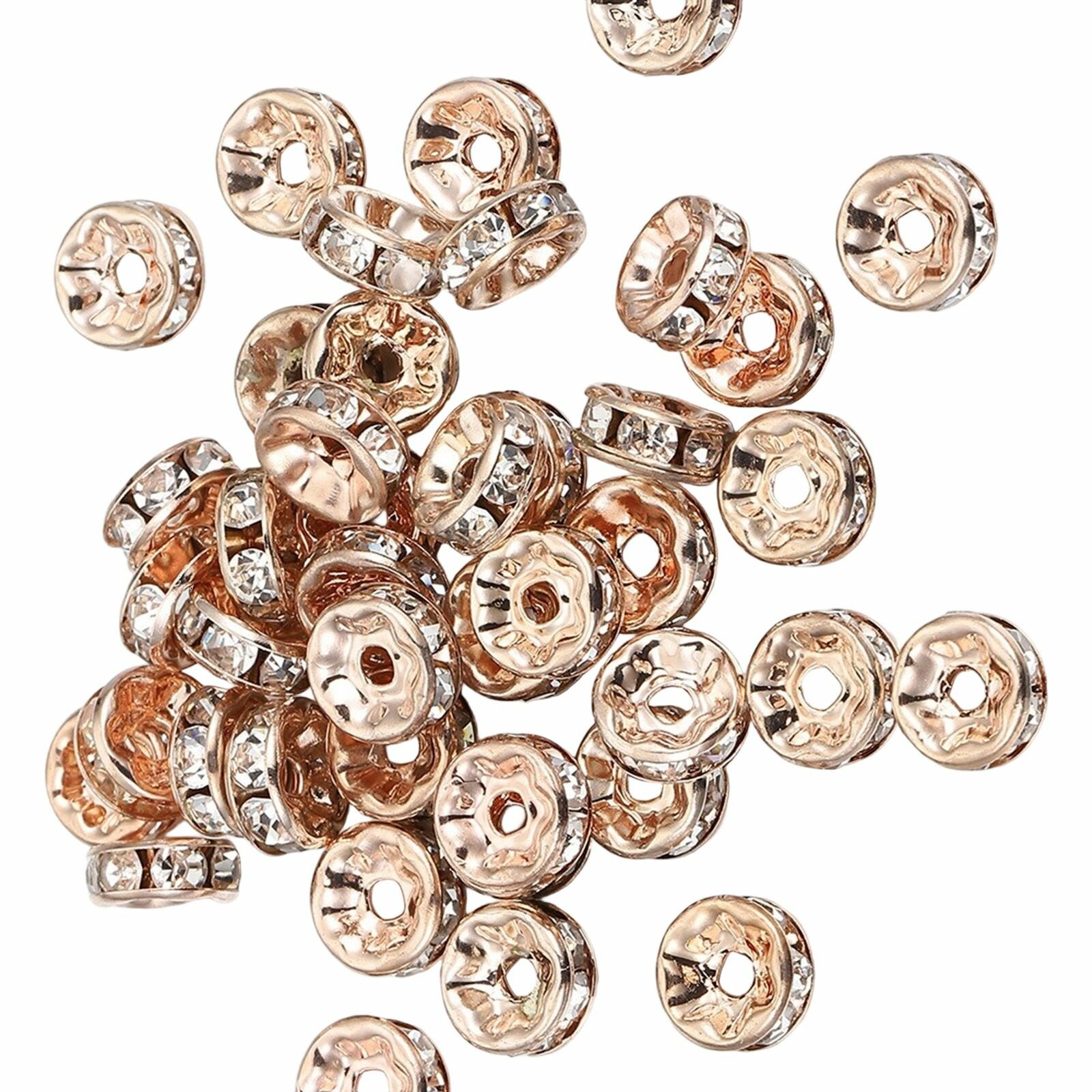 Стуки на свободных бусинках 8 мм Rondelle Spacer для ожерелий браслетов