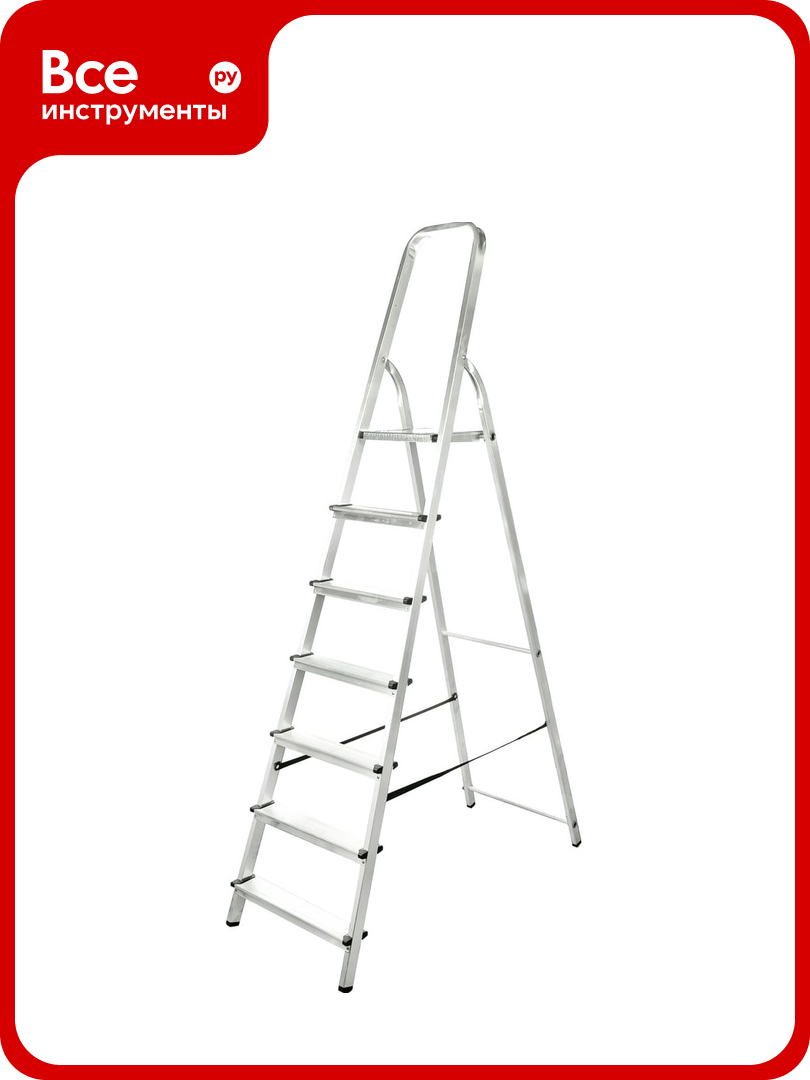 Алюминиевая стремянка Gigant 7 ступеней AS 107, хозяйственных нужд
