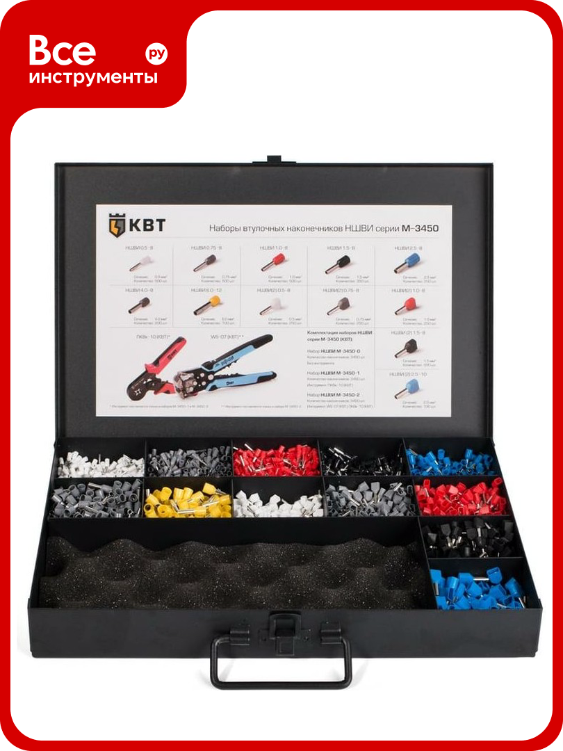 Набор втулочных наконечников НШВИ КВТ М-3450-0 75269