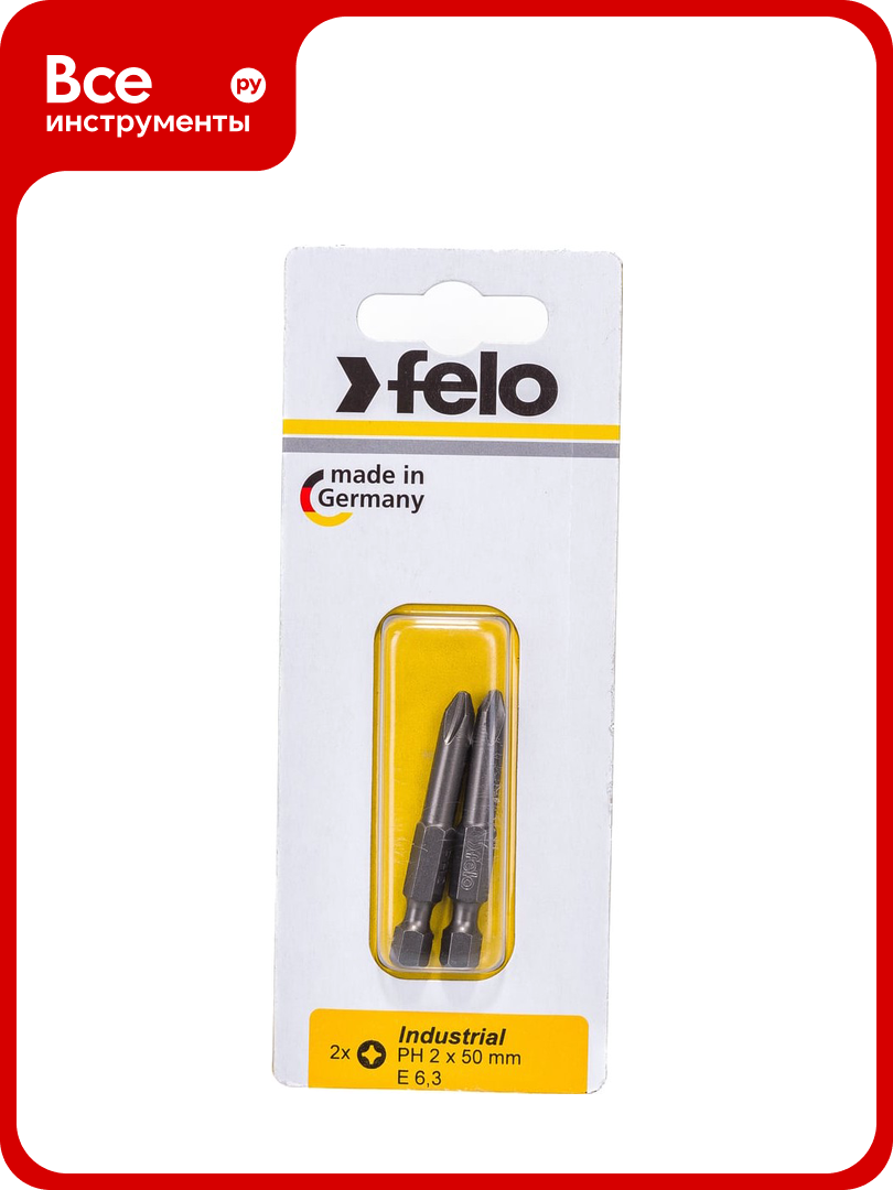 Бита крестовая PH 2X50, 2шт Felo 03202536