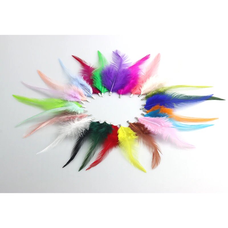 Натуральные перья для рукоделия 10 шт. CYM-10-MIX