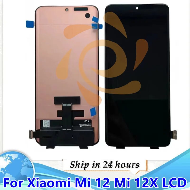 AMOLED 6,28 "для Xiaomi Mi 12 2201123G ЖК-дисплей с цифровым преобразователем сенсорного экрана для Xiaomi 12X 2112123AC Замена экрана с рамкой Original NO Frame