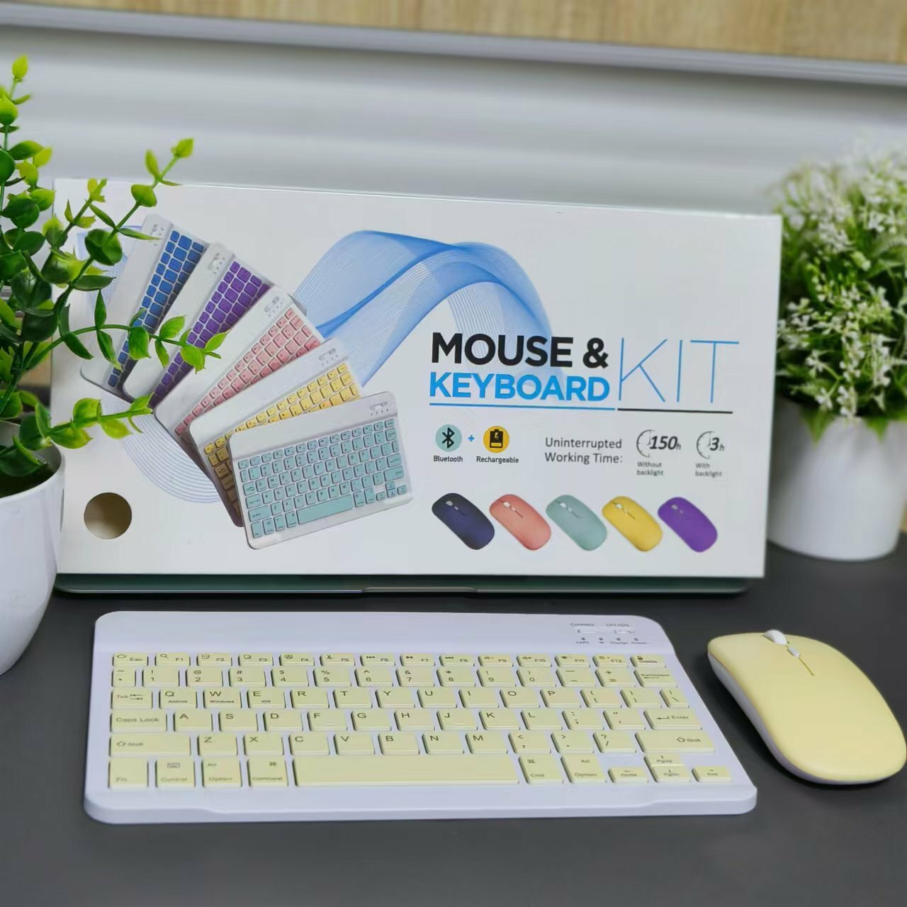 Клавиатура + мышь, беспроводная, двухрежимная, для iPhone, Huawei, Xiaomi