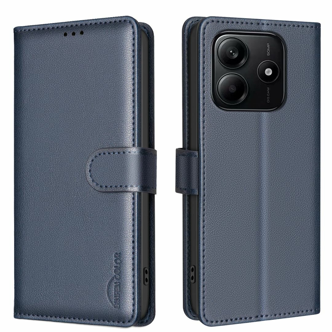 Чехол книжка MyPads для Xiaomi Redmi Note 14 5G (Защитный, с блокировкой RFID, в виде бумажника)