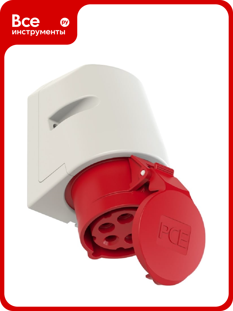 Настенная розетка PCE 16А 380V 3P+N+E IP44 115-6