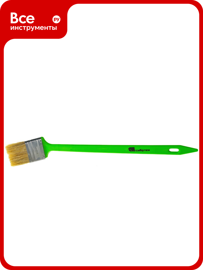 Радиаторная кисть 50 мм, натуральная щетина, пластиковая ручка СИБРТЕХ 83857