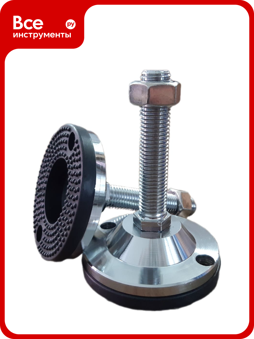 Опора UnitMC винтовая регулируемая 100хМ20х100 (основание сталь, винт сталь) 400204 100хМ20х100