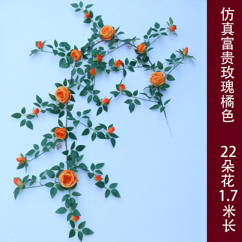 Декоративная сетка "Имитация растений знаменитостей", для стен, цвет розово-оранжевый