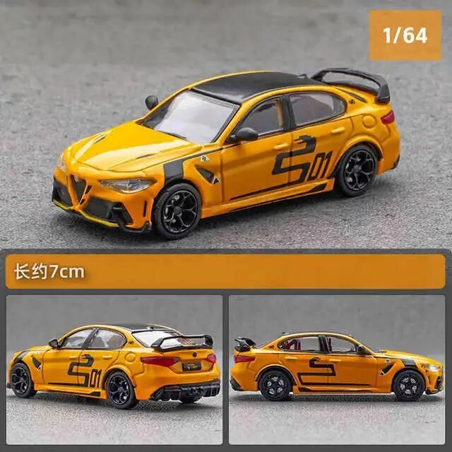 1:64 Alfa Romeo Giulia GTAm литые игрушечные машинки и модели автомобилей миниатюрная масштабная модель автомобиля для детей