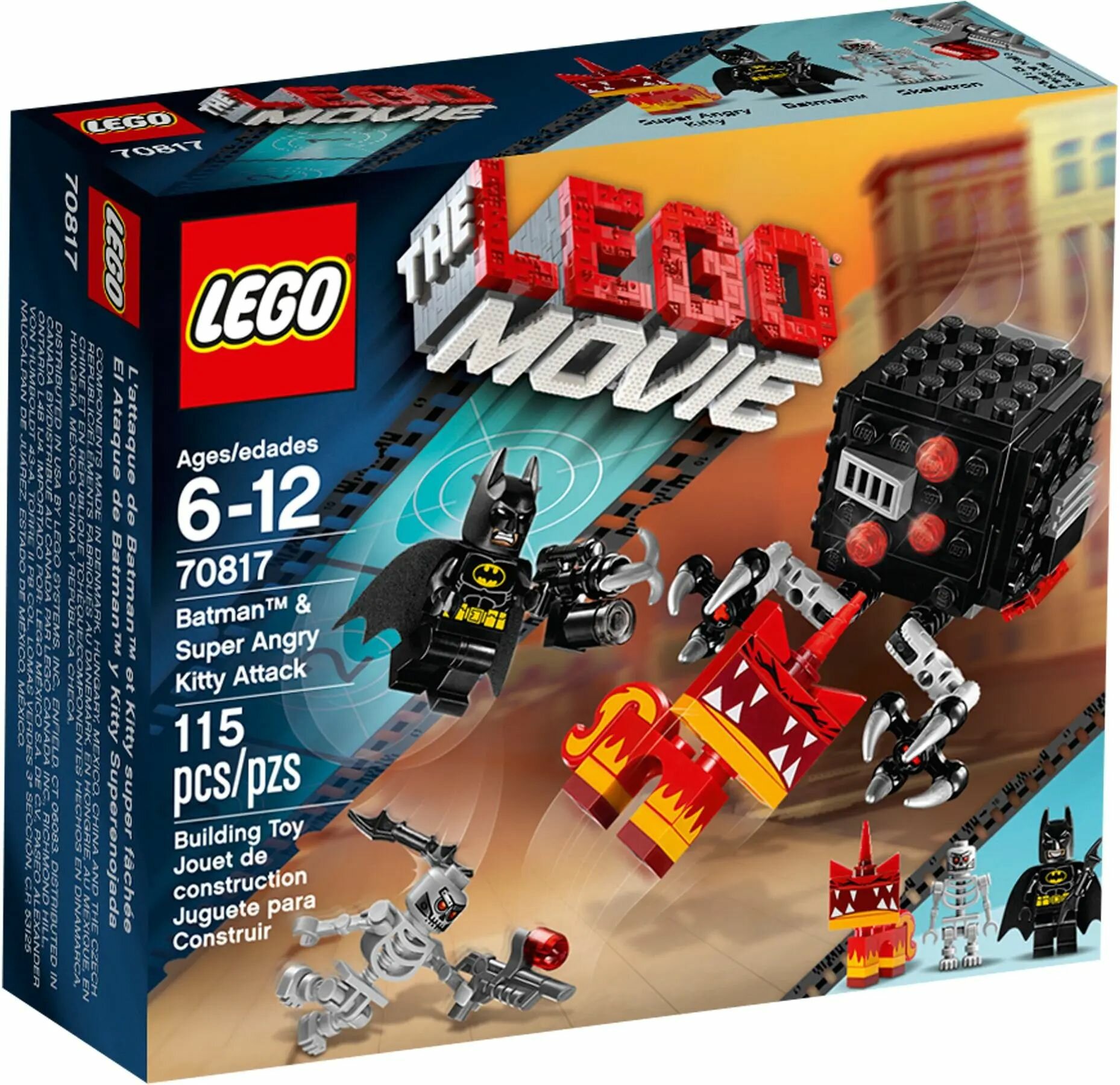 Конструктор LEGO 70817 Бэтмен и суперзлая Кисонька, 115 деталей, 6+, набор с минифигурками для детей