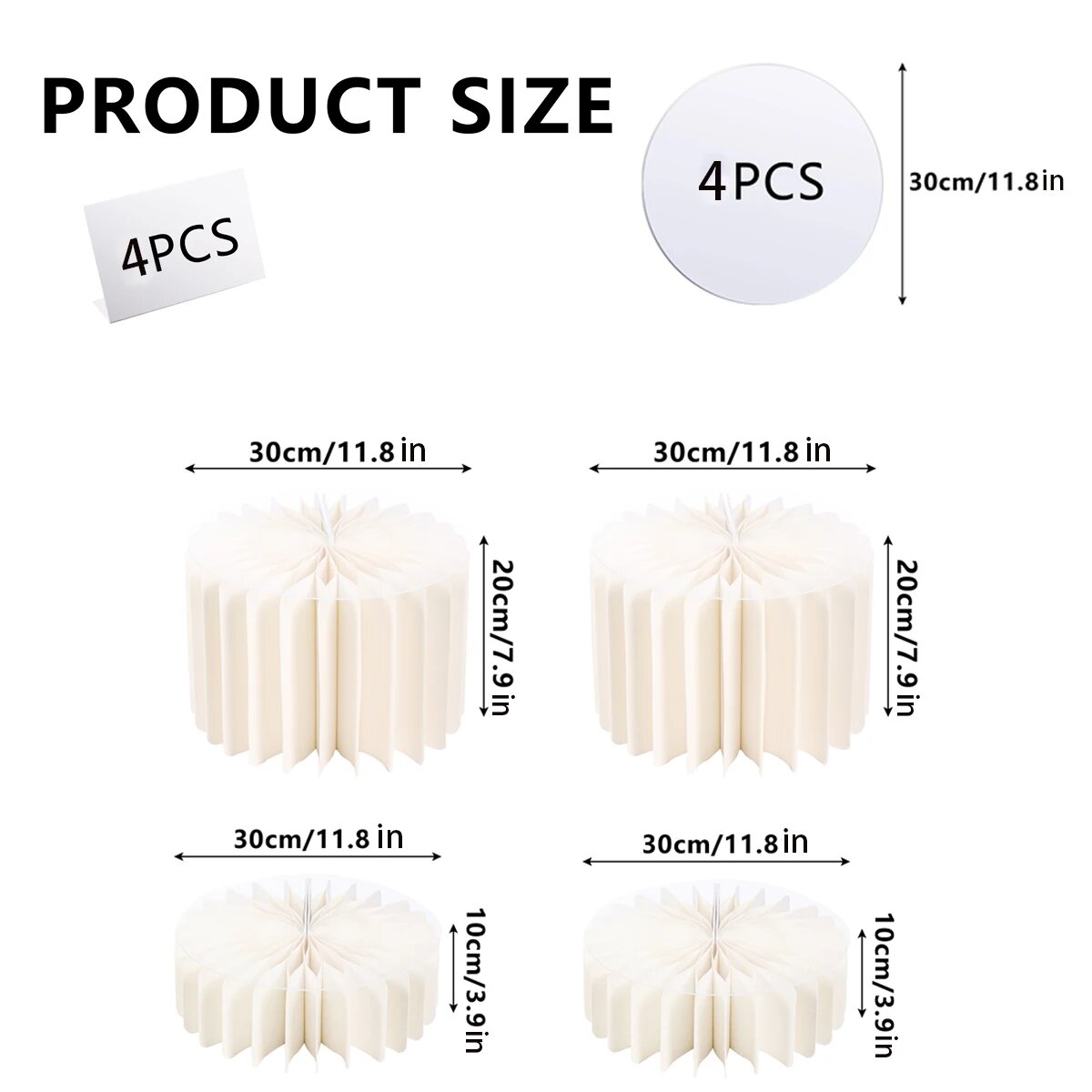 Картонные стойки для декора 5 штук 2pcs10cm 2pcs20cm1