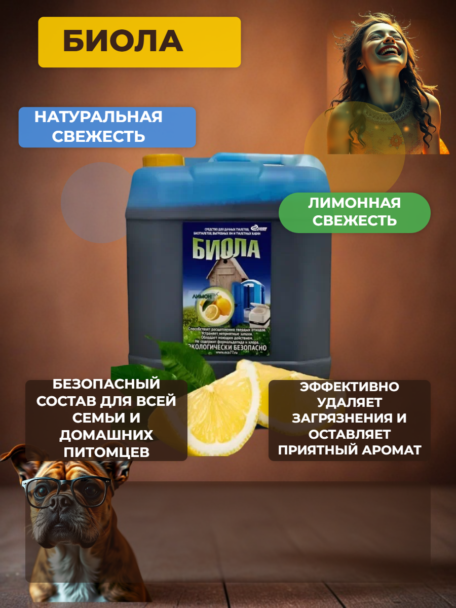 Жидкость для биотуалета выгребных ям и септиков. Средство для биотуалета 5 литров