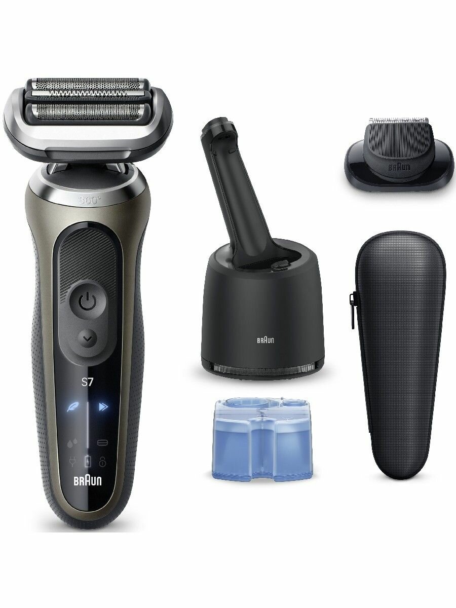 Электробритва Braun 72-C7200CC, технология AutoSense, 3 режима бритья, подвижная головка