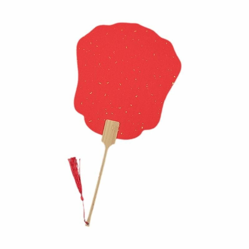 Круглый веер из рисовой бумаги для китайской живописи и каллиграфии, - A