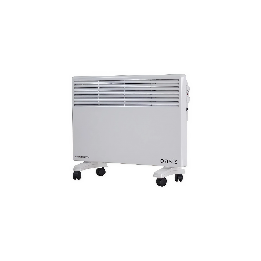 Конвектор Oasis LK-15 U, механический термостат, колеса, белый