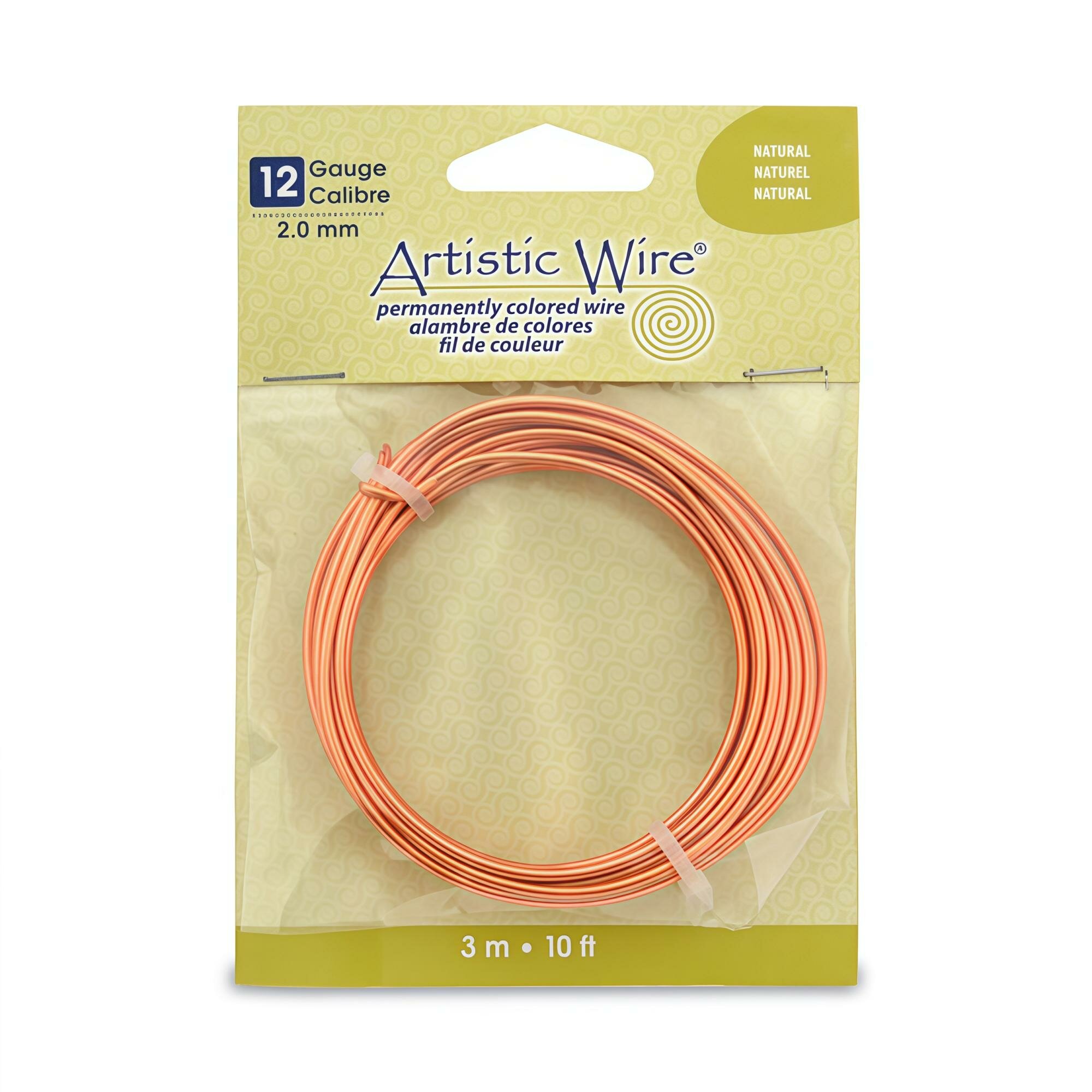 Проволока гибкая, 2мм, Artistic Wire, светлая медь, 3 метра, моток