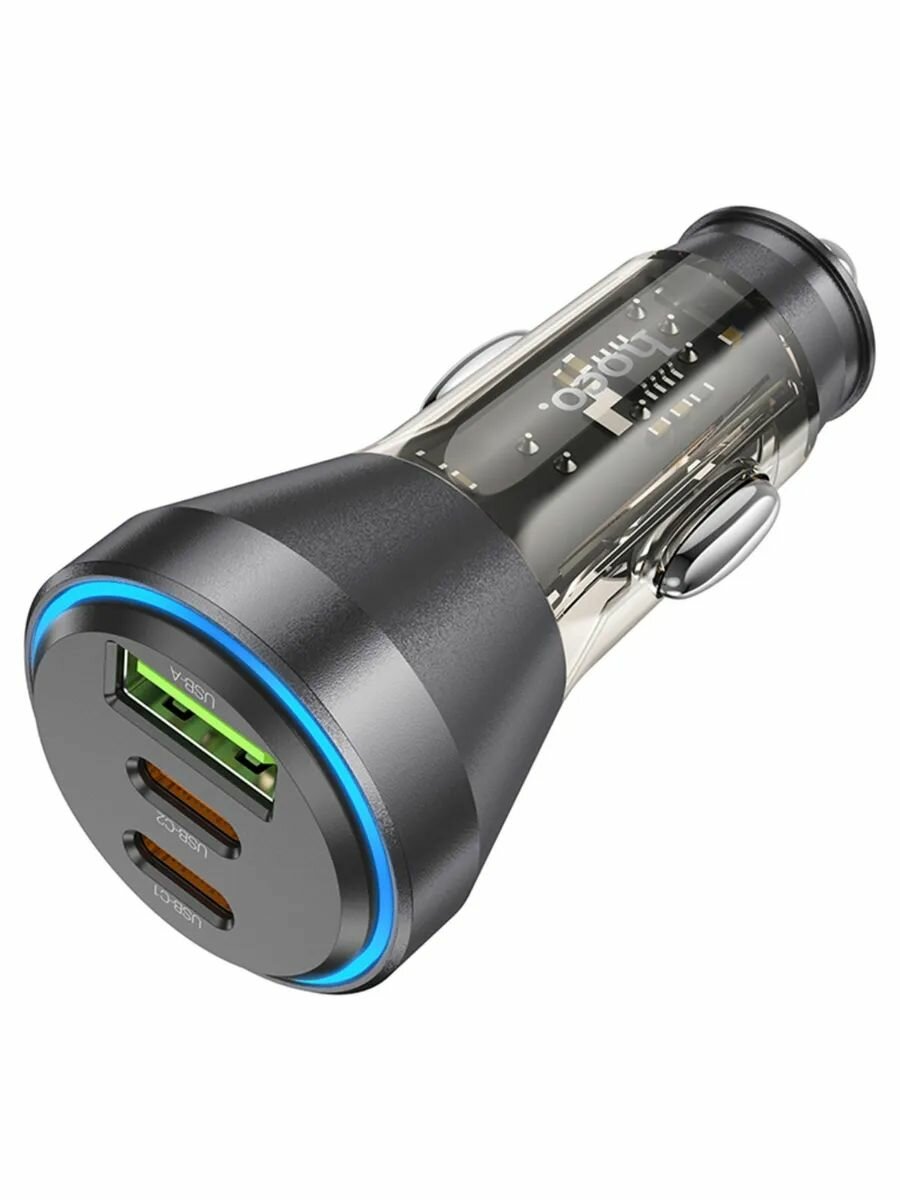 Автомобильное зарядное устройство Hoco NZ12D Lucky, 3A, 60W, 2*Type-C/USB