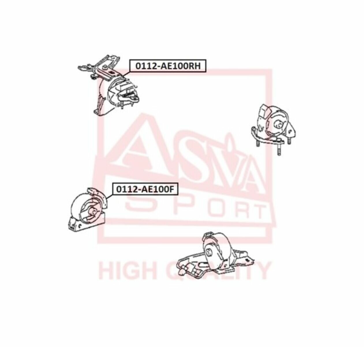 Подушка Двигателя Передняя(Asva 0112-Ae100F)