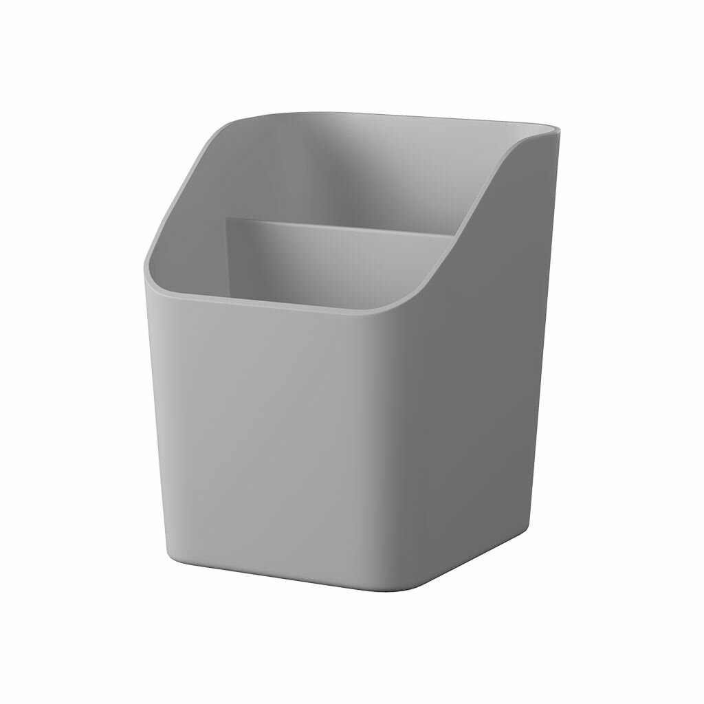 Подставка для письменных принадлежностей Erich Krause "Submarine Mini" Classic 2 отделения, 8х10х8.5 см, серая