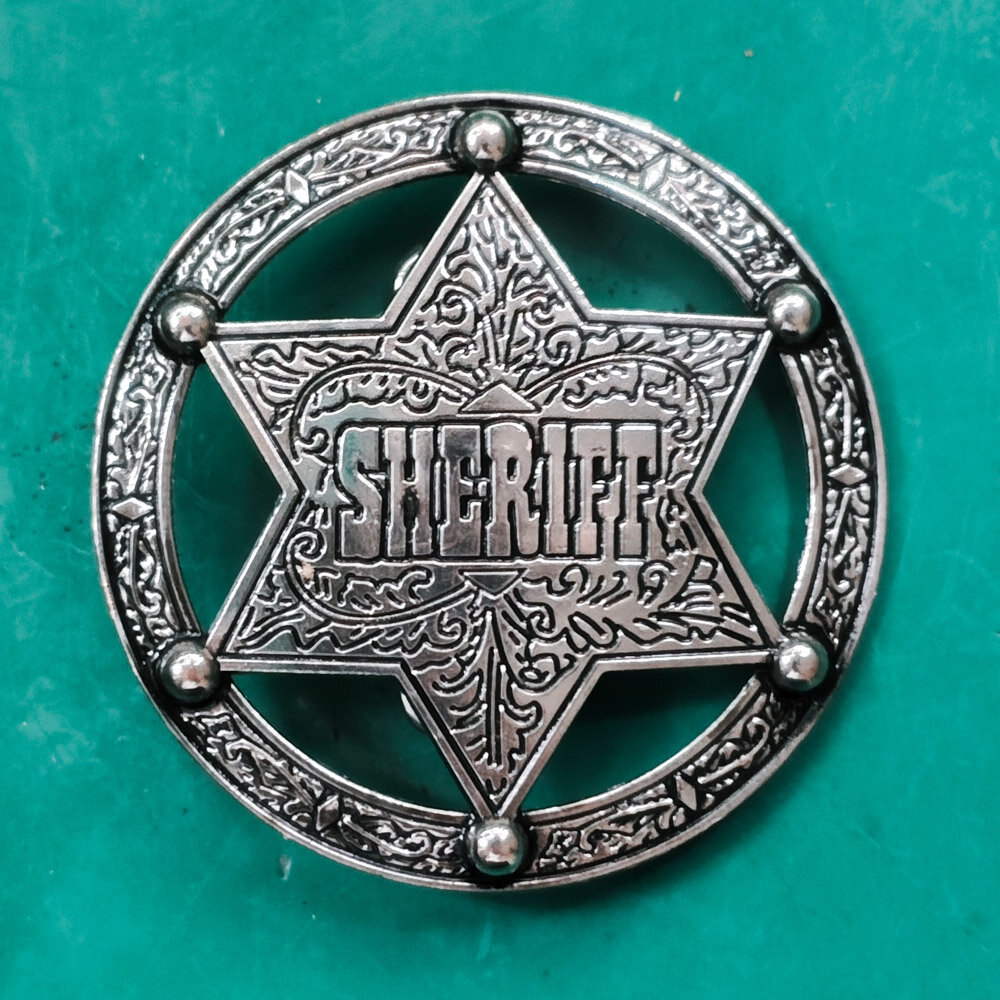 Пряжка на мужской ремень 40 мм с щит шерифа бляха для ремня армейская