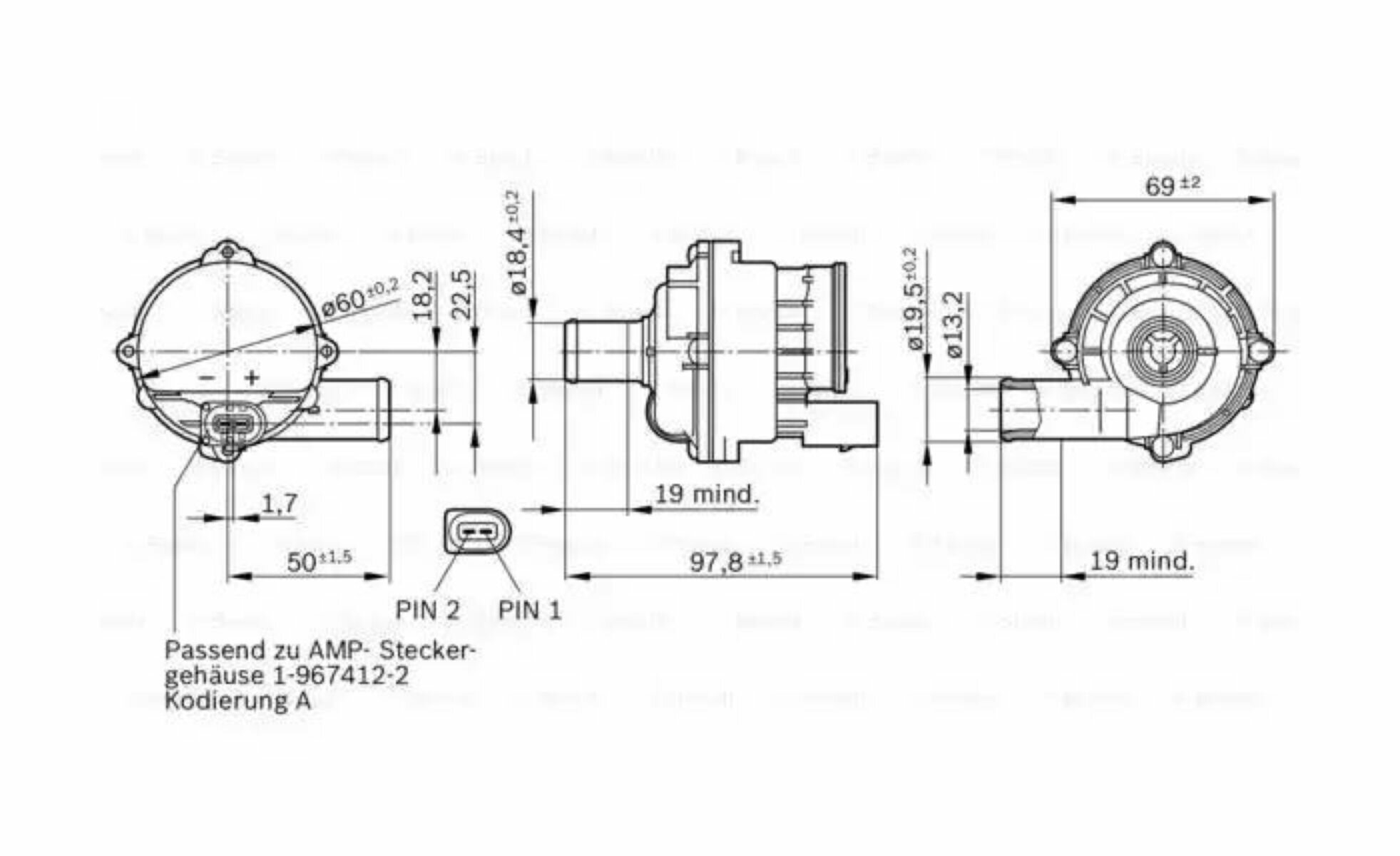 Дополнительный Водяной Насос(Bosch 0 392 023 004)