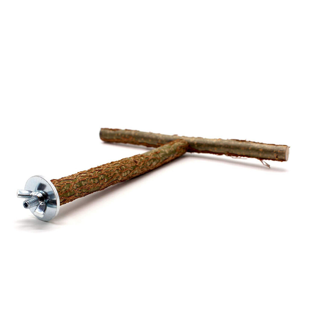 Деревянный окунь для птиц, подставка из натурального дерева, игрушка для попугая, жевательная клетка, аксессуары для Т-образной формы