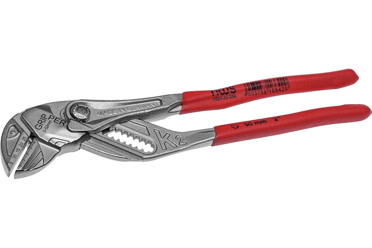 Клещи переставные 250 мм NWS Gripper K2, 1664-42-250